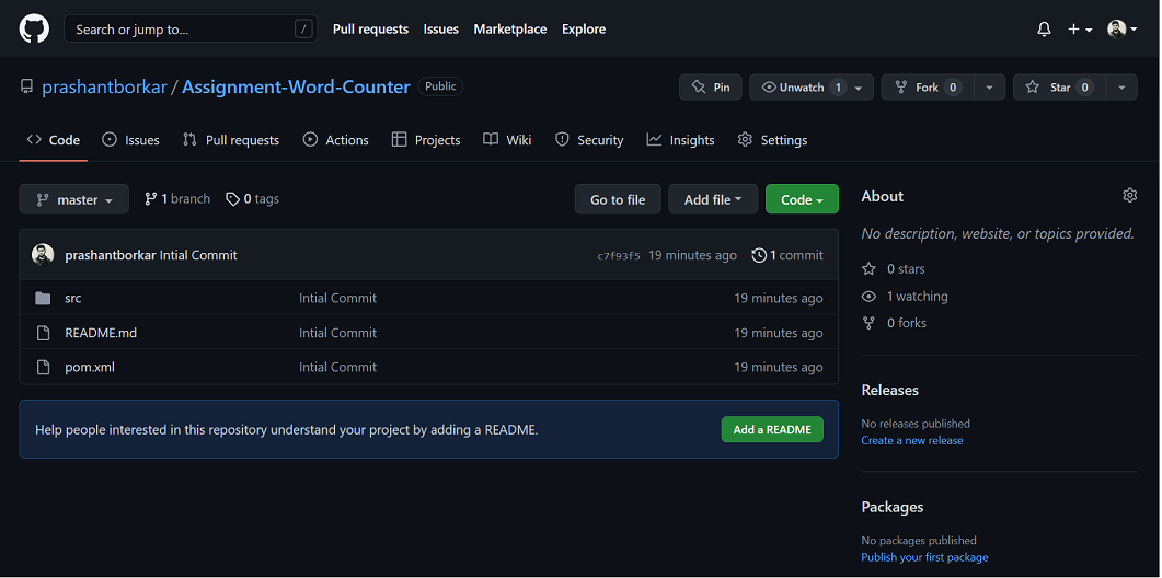 Github Prashantborkar Assignment Word Counter