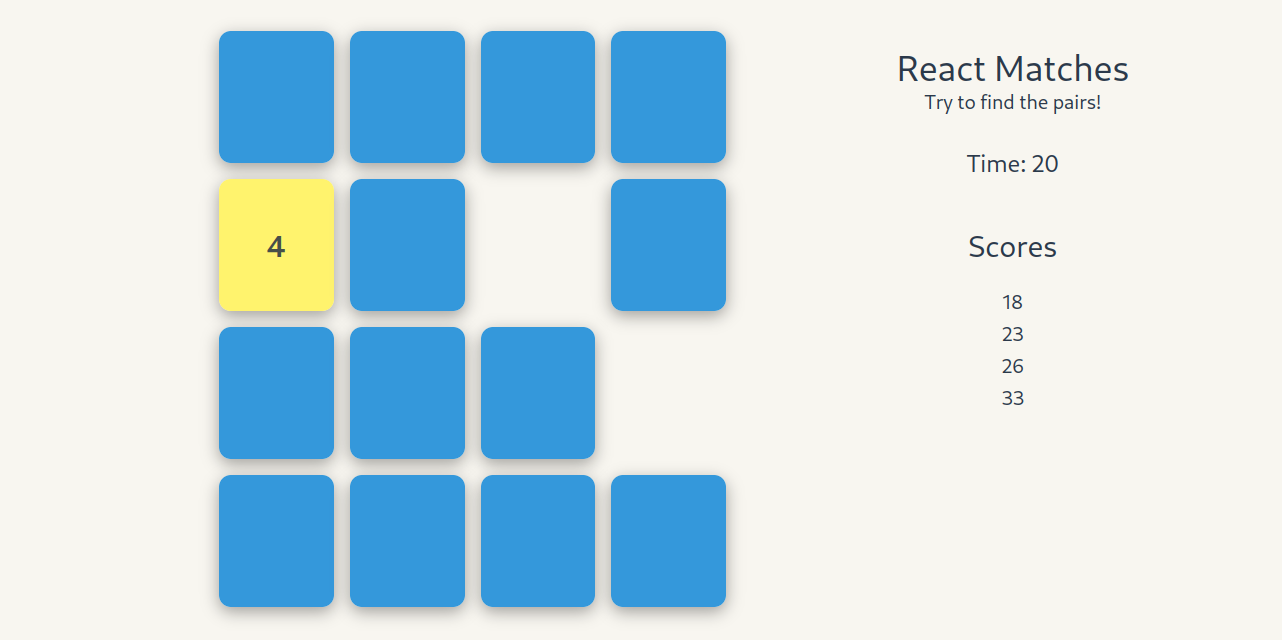 GitHub - cw417/react-matches: Match game using React
