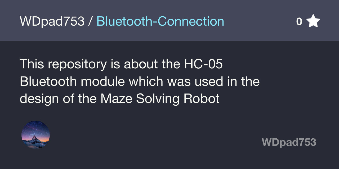 Github Wdpad753 Bluetooth Connection This Repository Is About The Hc