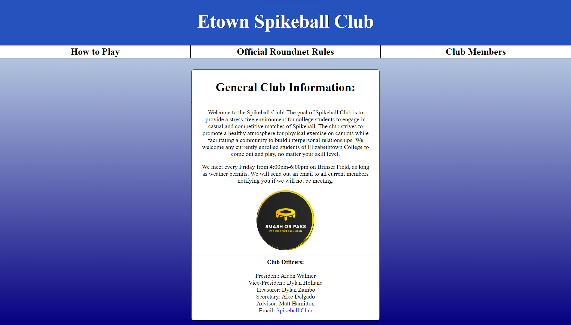GitHub - AidenWalmer/Spikeball_Website: A functional and interactive website for the Spikeball ...