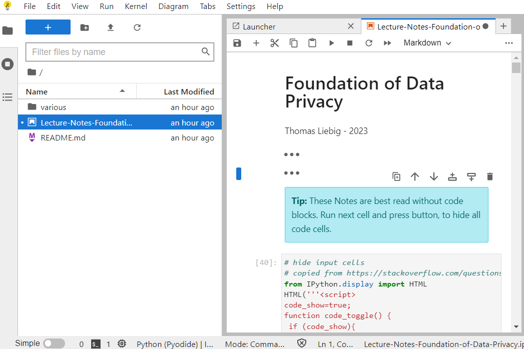 GitHub - thomasliebig/jupyterlite