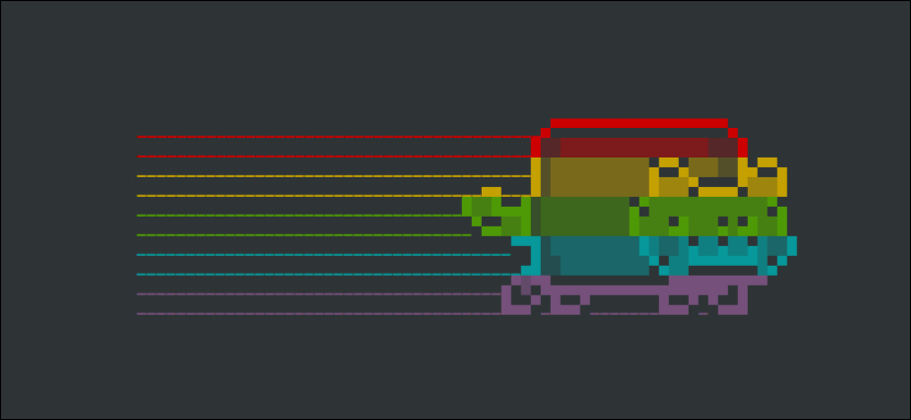 GitHub - alexjgriffith/nyancat: Nyancat a really slow cat but with syntax highlighting