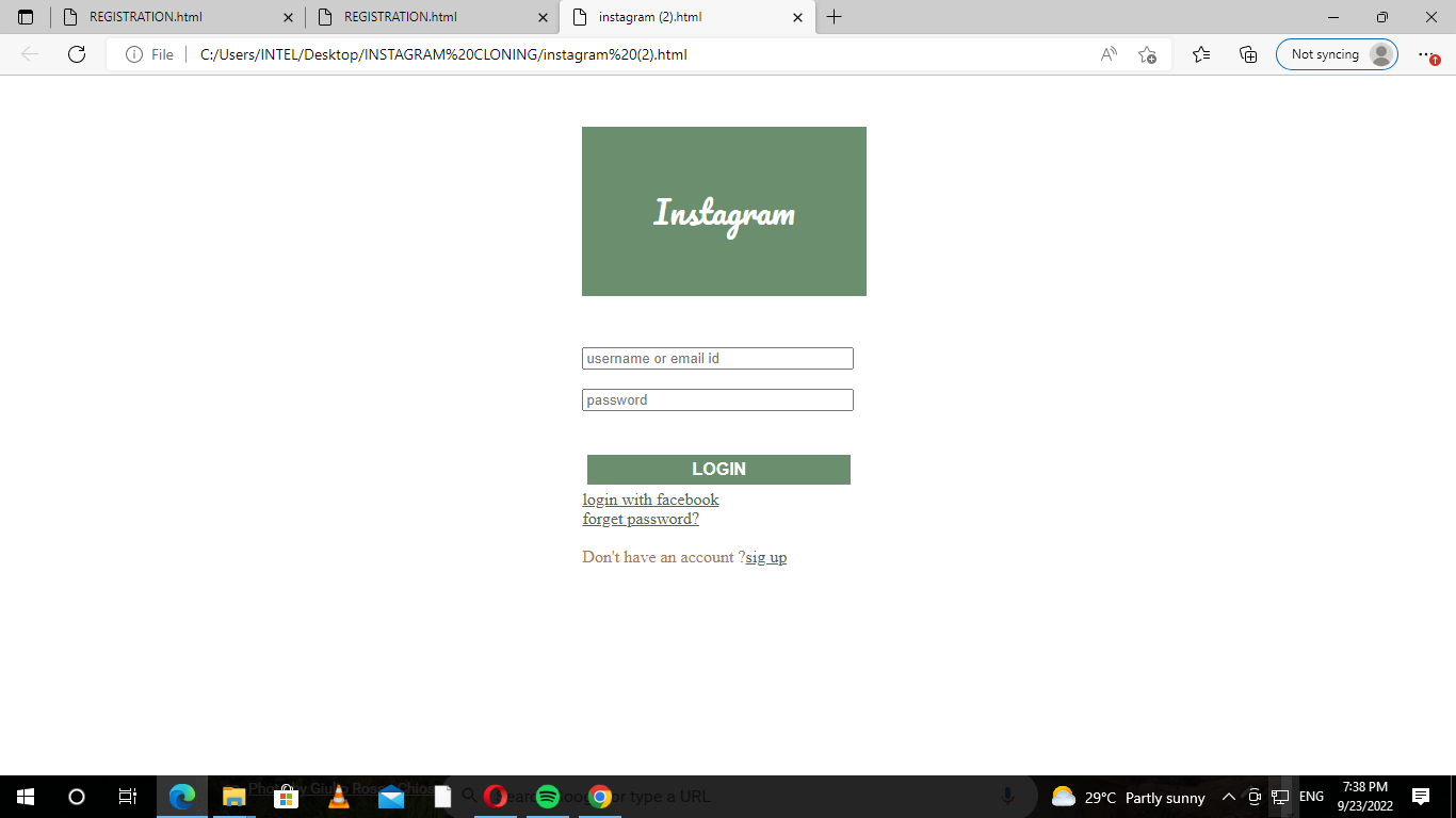 GitHub - sandytwilight/instagram-login-page: This project based on ...