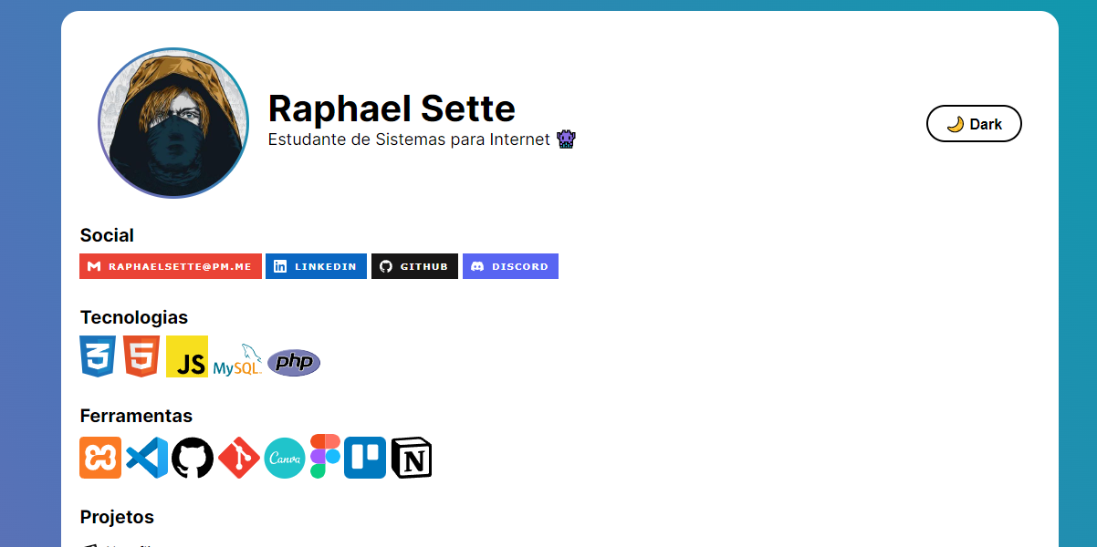 GitHub - raphaelsette/raphaelsette.github.io: Portfolio for Alura DEV immersion.