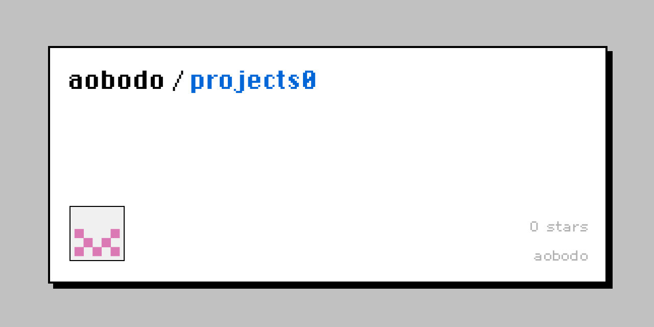 GitHub - aobodo/projects0