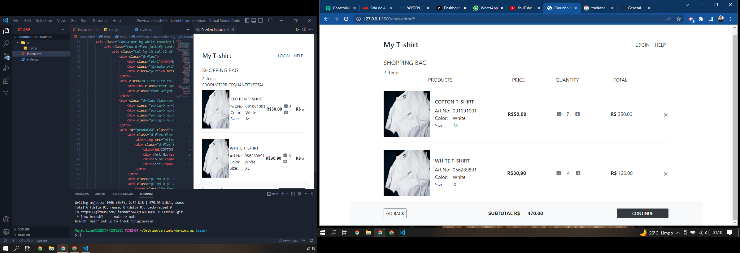 GitHub - limamario441/CARRINHO-DE-COMPRAS