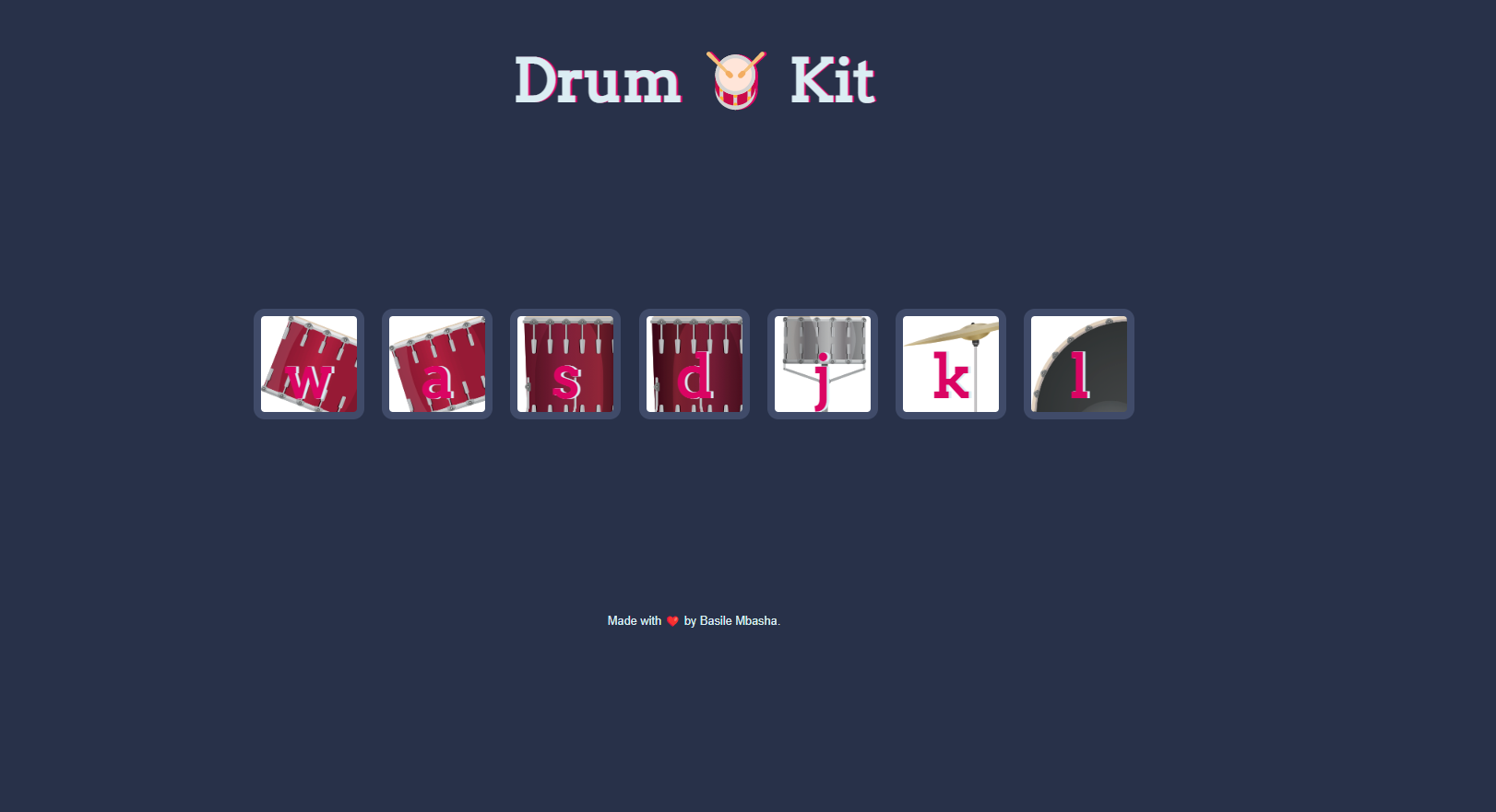 GitHub - bazyl148/DrumKit: A simple drumkit webpage built with HTML, CSS and JavaScript.
