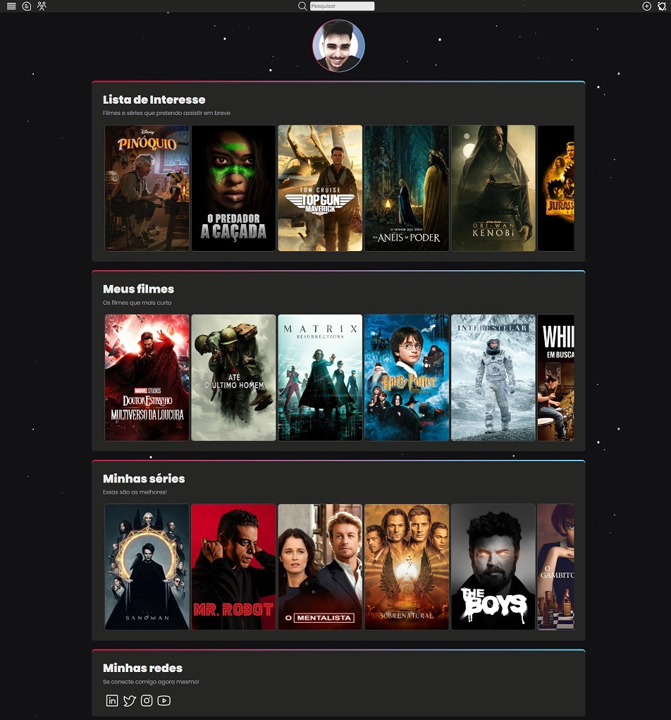 GitHub - rafacelos/NextLevelMovies: Website to track your favorite movies and TVshows.