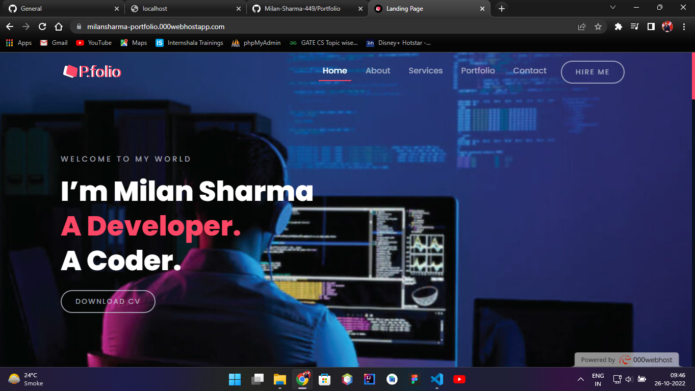 GitHub - Milan-Sharma-449/Personal-Portfolio: Personal Portfolio based ...