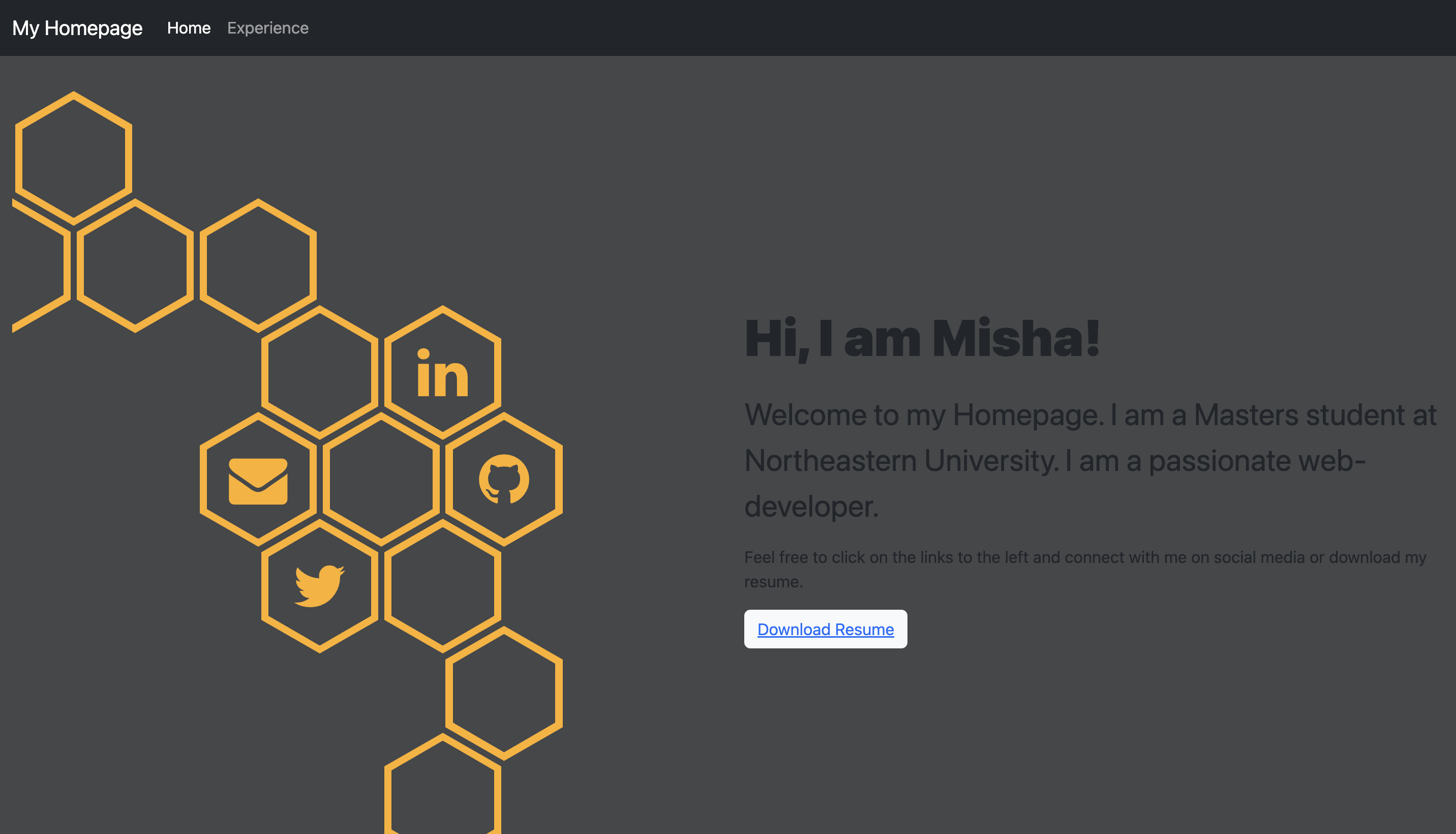 Github Misha Modyhomepage Personal Homepage Website Using Html Css And Javascript 