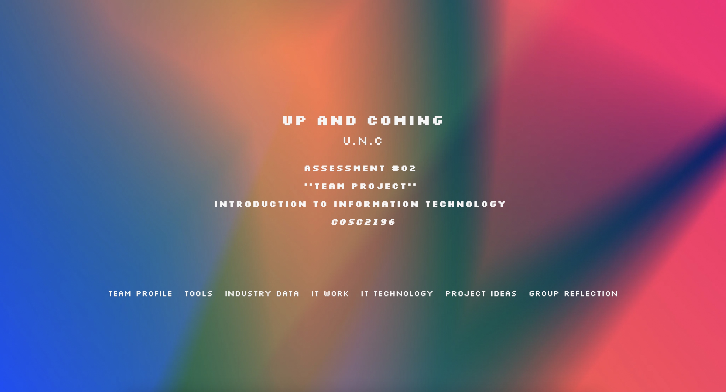 GitHub - payyydel/up-and-coming-a2: Assessment Task 2 - Team Project 2022 | Intro to IT - COSC2196
