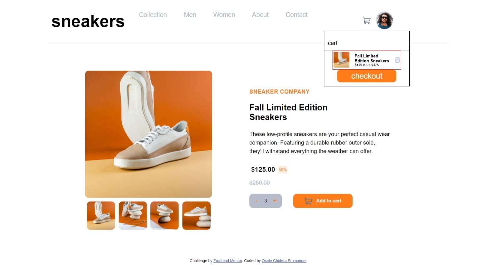 GitHub - OseleChidera/E-commerce-product-page: my take on frontend mentors Os3le/E-commerce ...