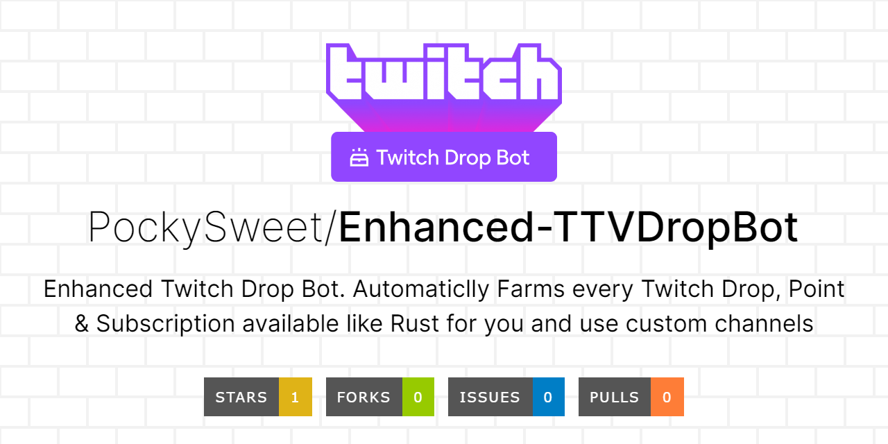 GitHub - Giingu/Enhanced-TTVDropBot: Enhanced Twitch Drop Bot ...