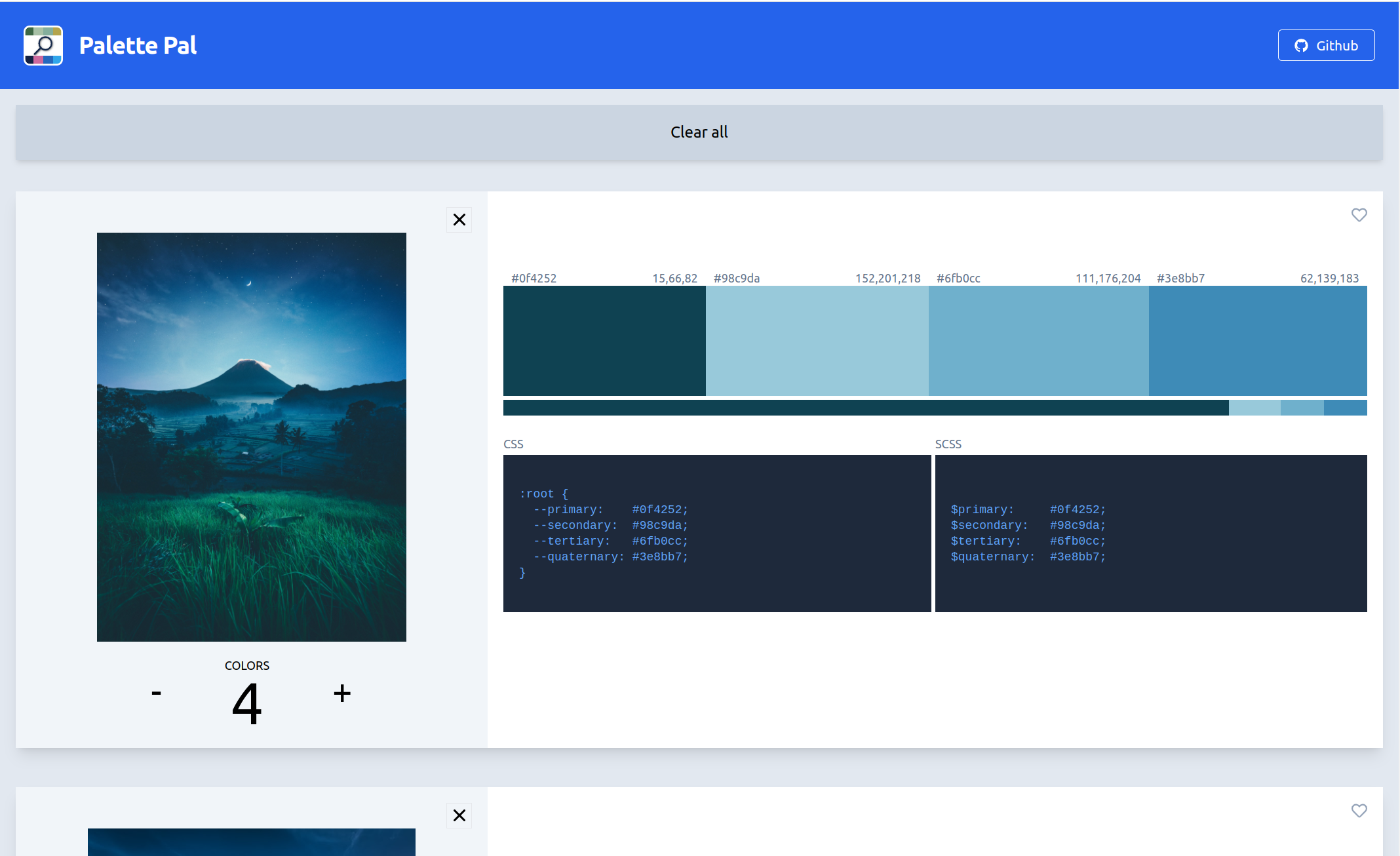 GitHub - thepearson/palette-pal: Generate palettes from images.