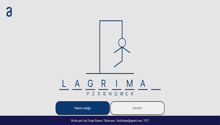 Github Luisfe82juego Ahorcado Juego Realizado En Html Css Y Javascript Extra Te Permite 