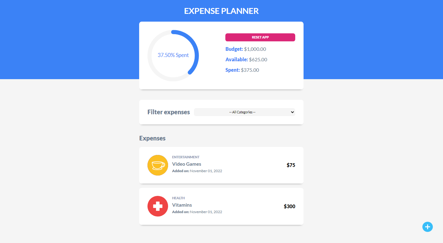 GitHub - JorgeTorres8/expense-control: Place a budget and when you spend in certain categories ...