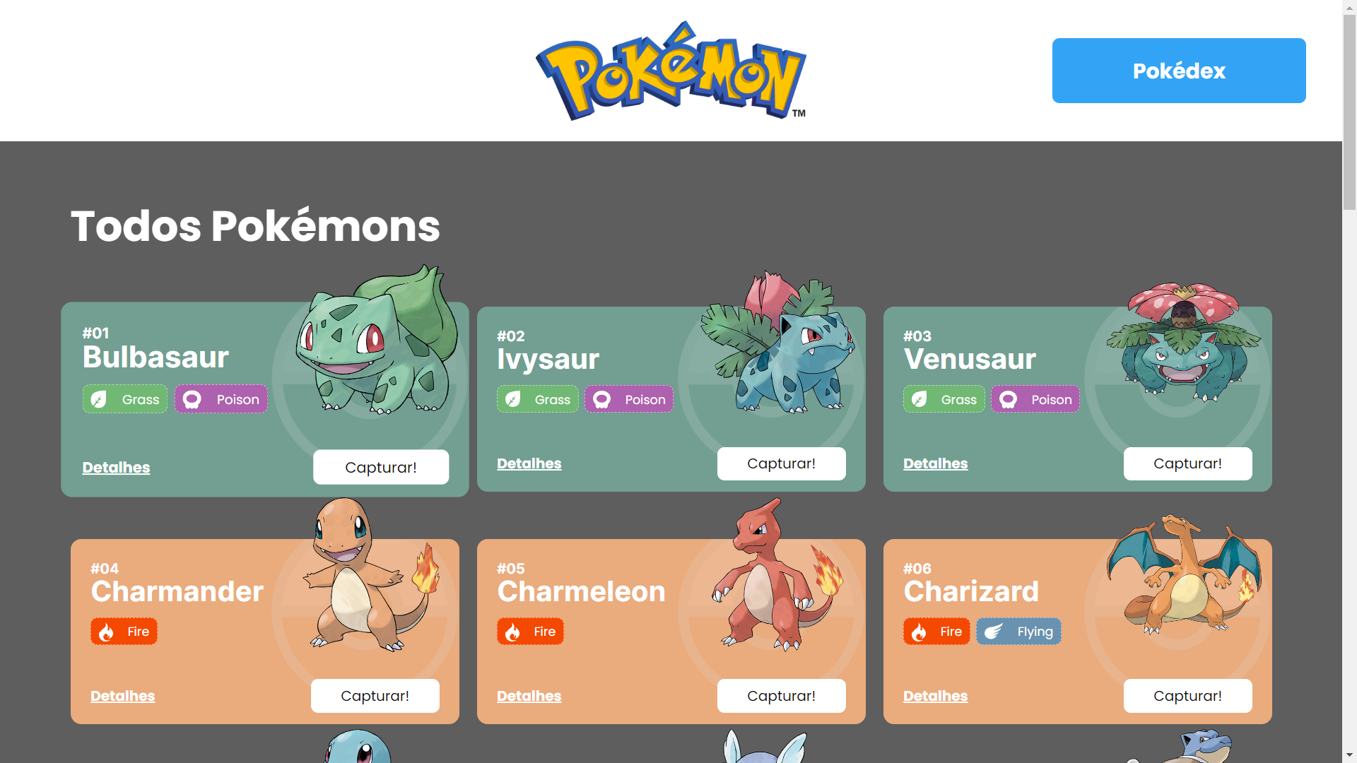 GitHub - andre-eletherio/Site-Pokedex-Desktop: Um site que mostra vários pokemons e seus detalhes.