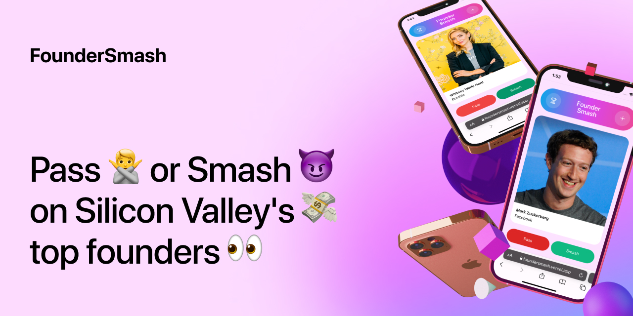 Github Surgieboifoundersmash A Voting Application That Ranks Silicon Valley Founders Based 