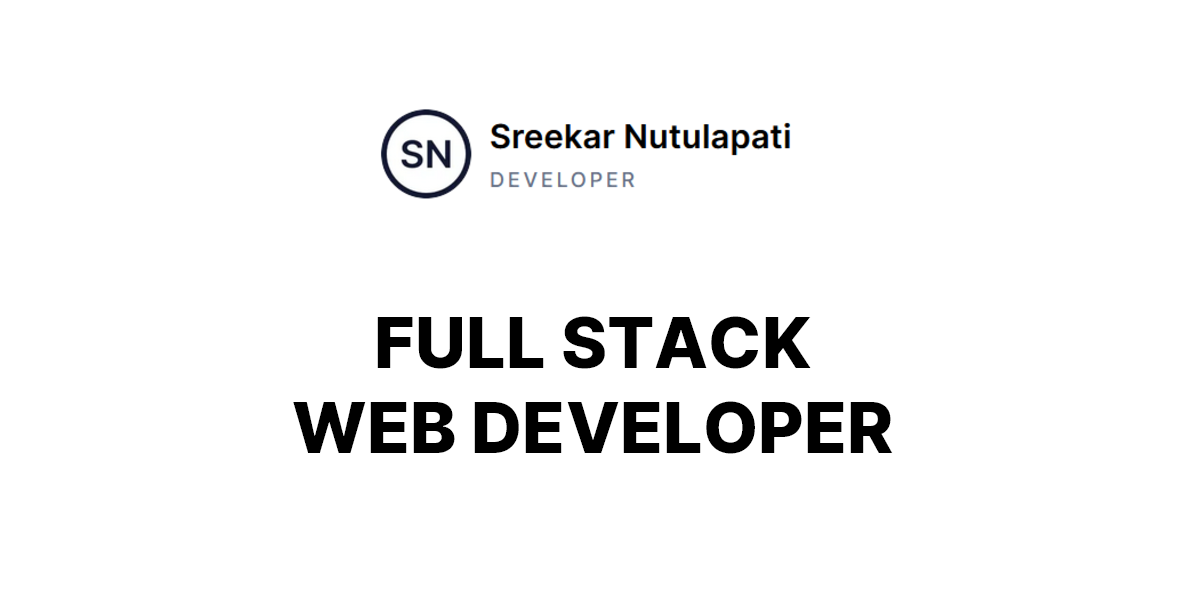 GitHub - sreekarnv/sreekarnutulapati.vercel.app: Sreekar's Portfolio Website