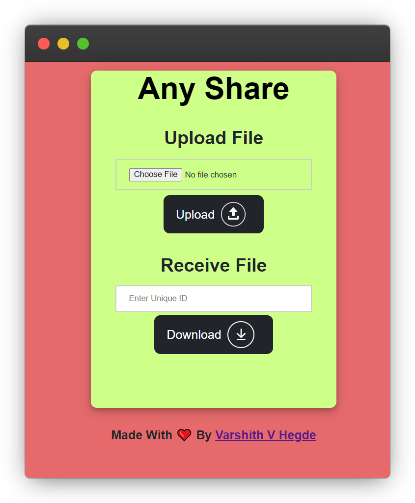 GitHub - Varshithvhegde/anyshare: Any Share is a simple, lightweight, and fast file sharing ...