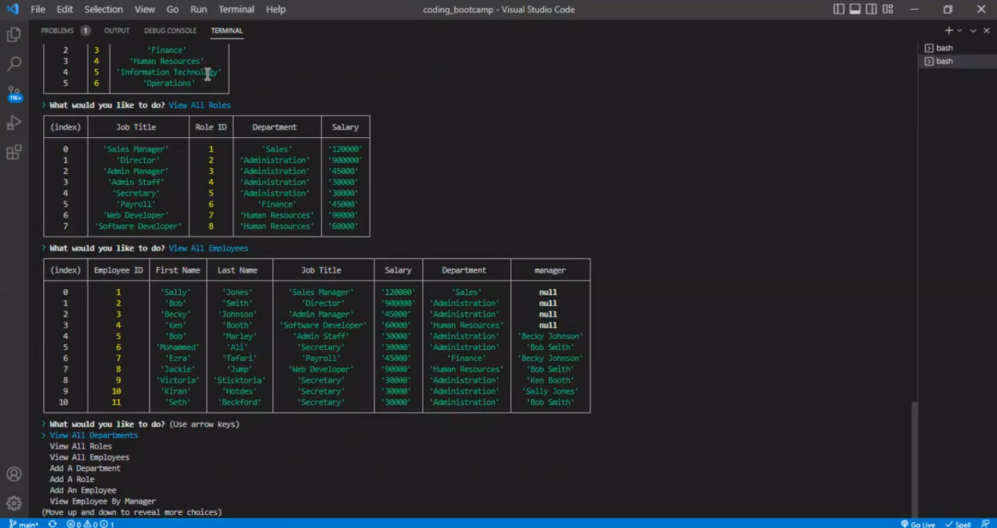 GitHub - kandekore/employee-tracker: A command-line application built from scratch to manage a ...