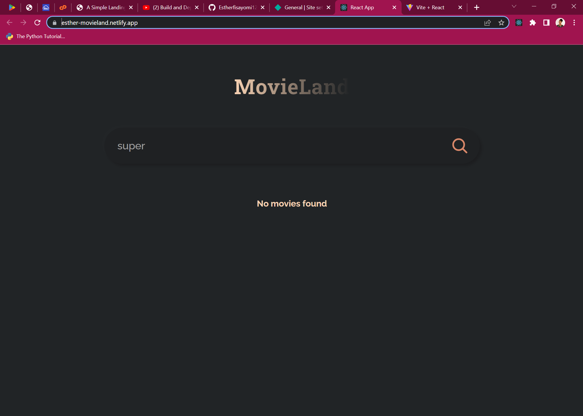 GitHub - Estherfisayomi12/react-movieland: A movie app