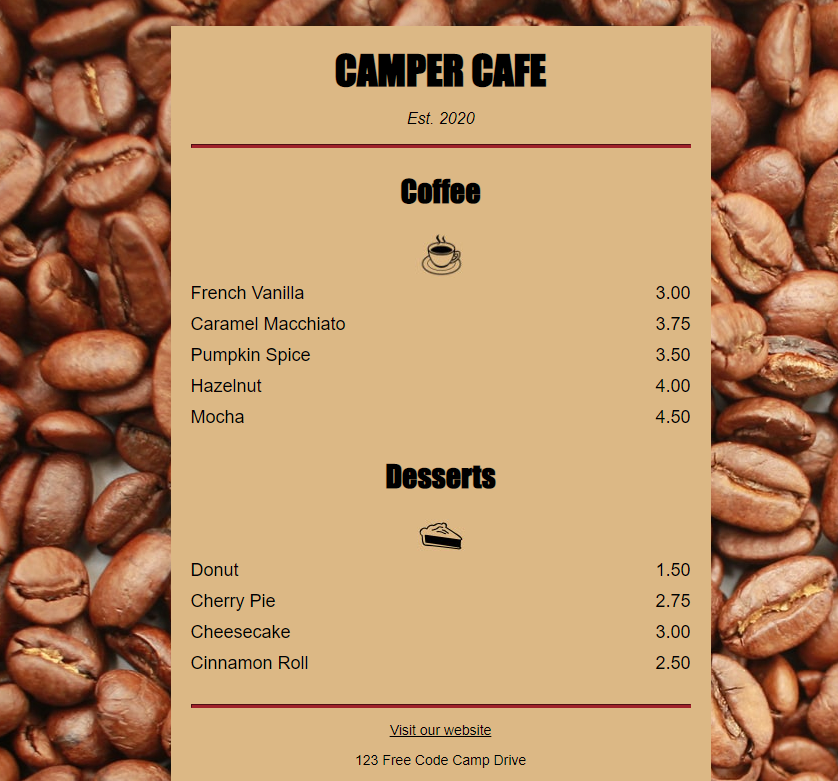GitHub - ScriptShah/Coffe-Menu: a coffee menu created with html/css in ...