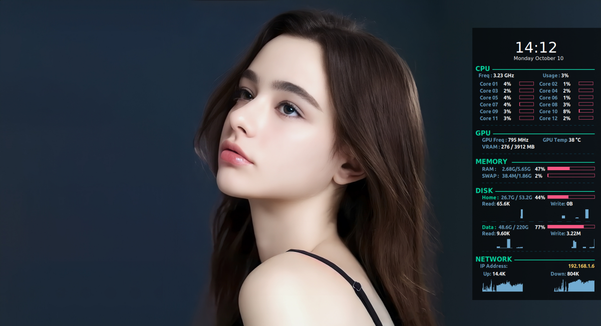 GitHub - abhishekmallav/Conky-Themes: conky theme for linux