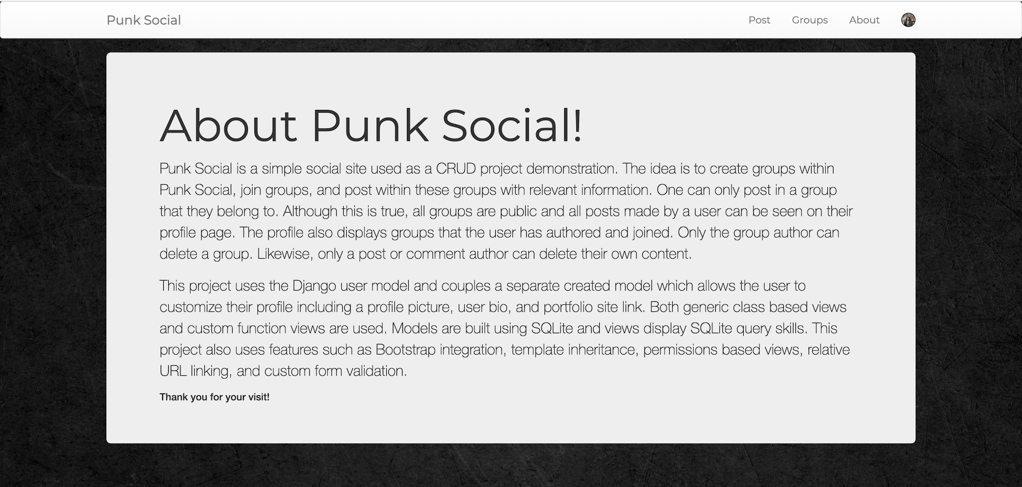 GitHub - mustardmann999/punk-social: Social site demo