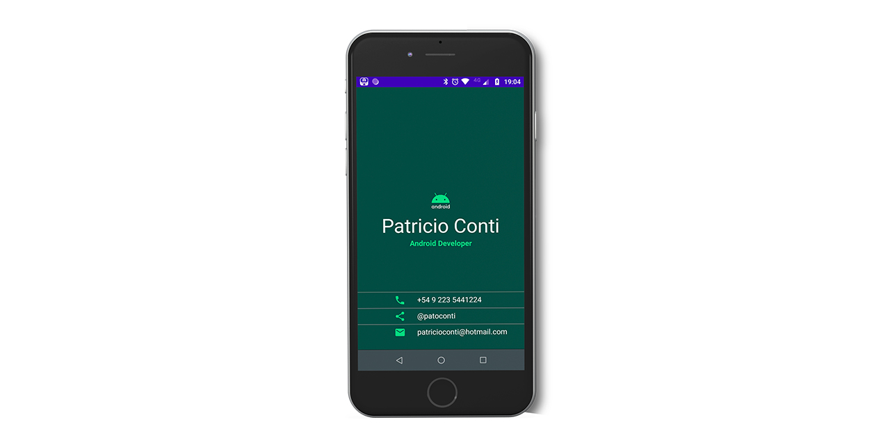 GitHub - patricioconti/BusinessCardApp: A Business Card screen using ...