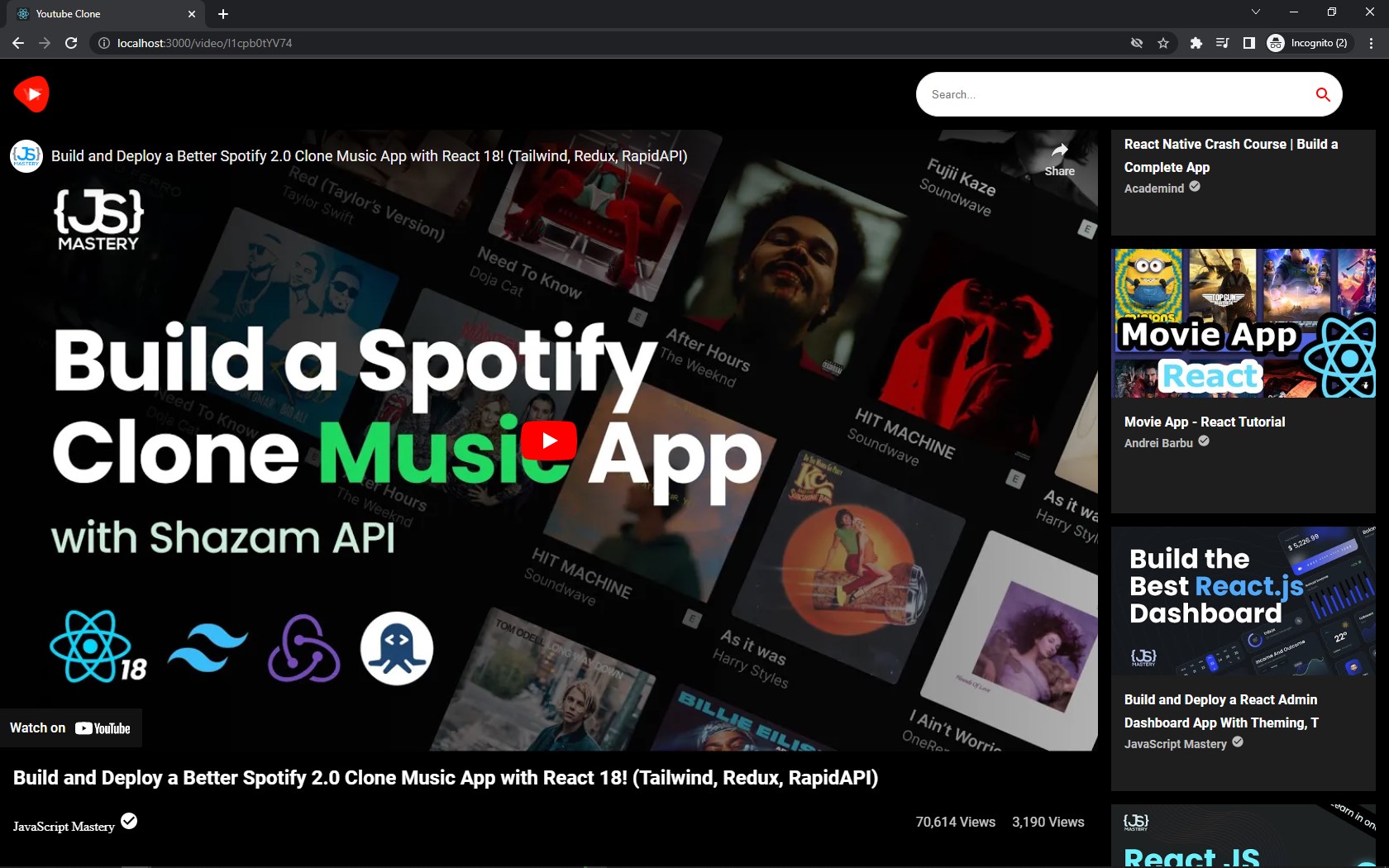 Github Mdk23youtube Material Ui Youtube Clone Using Axios And Material Ui
