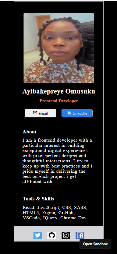 GitHub - PreyeO/my-business-card: This soft copy of business card was built with ReactJS. It has ...