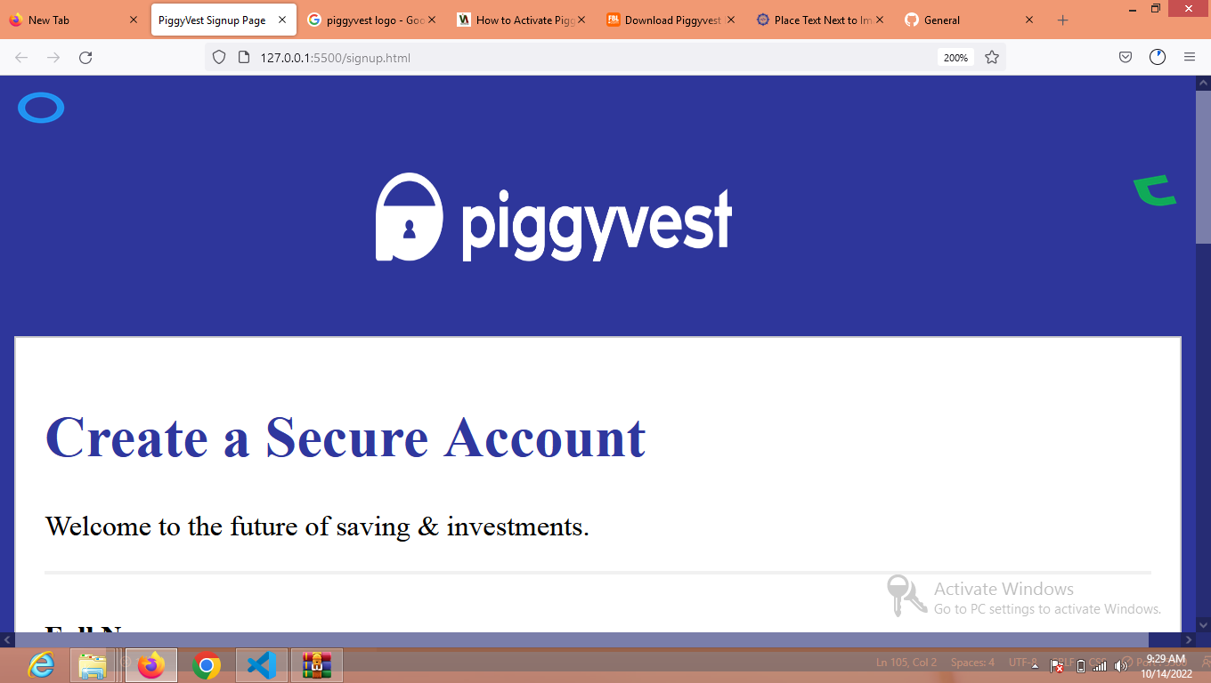 GitHub - Yemi-Cooperate/PiggyVest-Signup-NEW-Page: This is the replica of piggyvest signup page