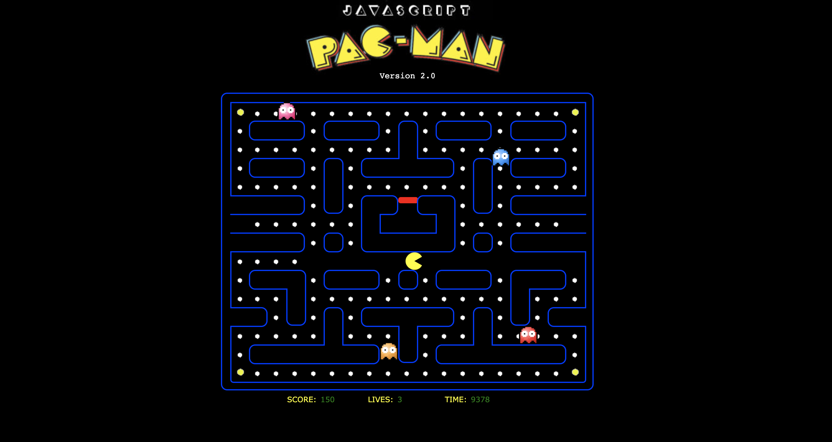GitHub - matt-platts/pacman-2016: Javascript version of the arcade classic