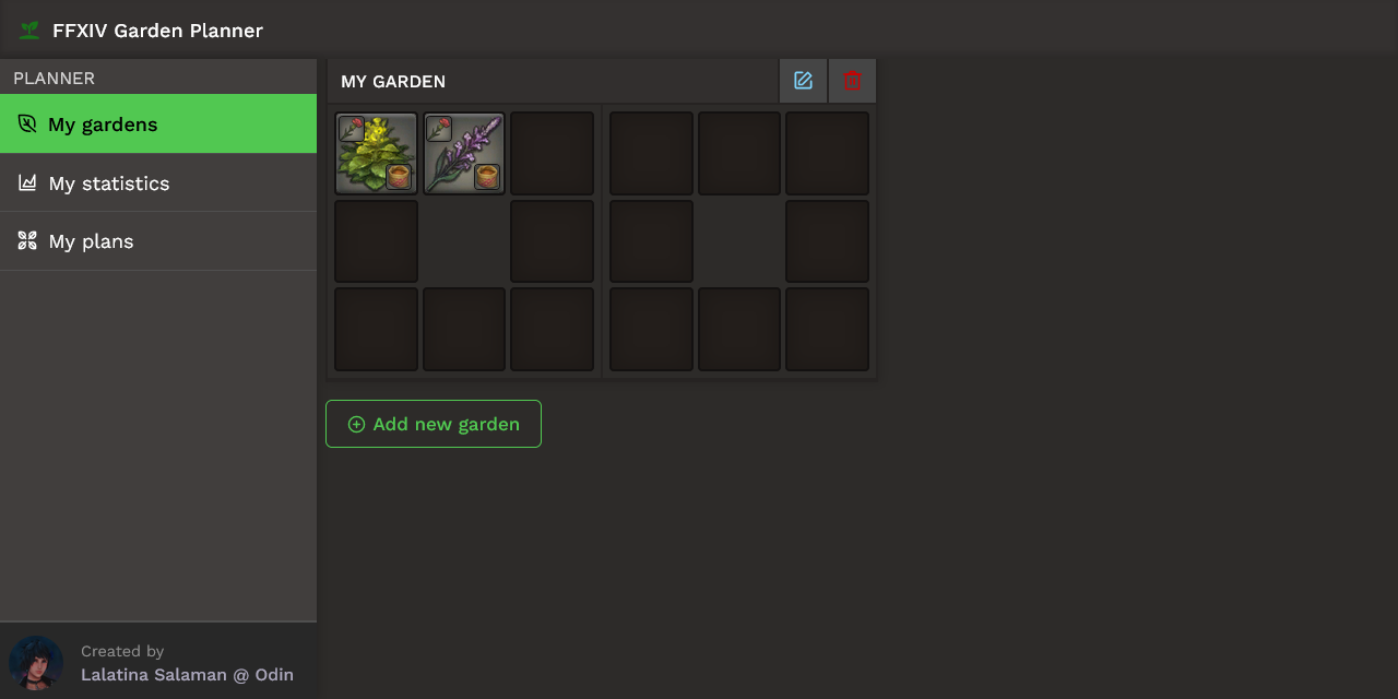 GitHub - MarcinKoziuk/ffxiv-garden-planner: Responsive web app for ...