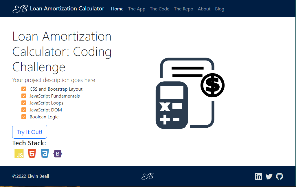 GitHub - frotzen/LoanAmortizationCalculator: Calculate amortization chart of a loan
