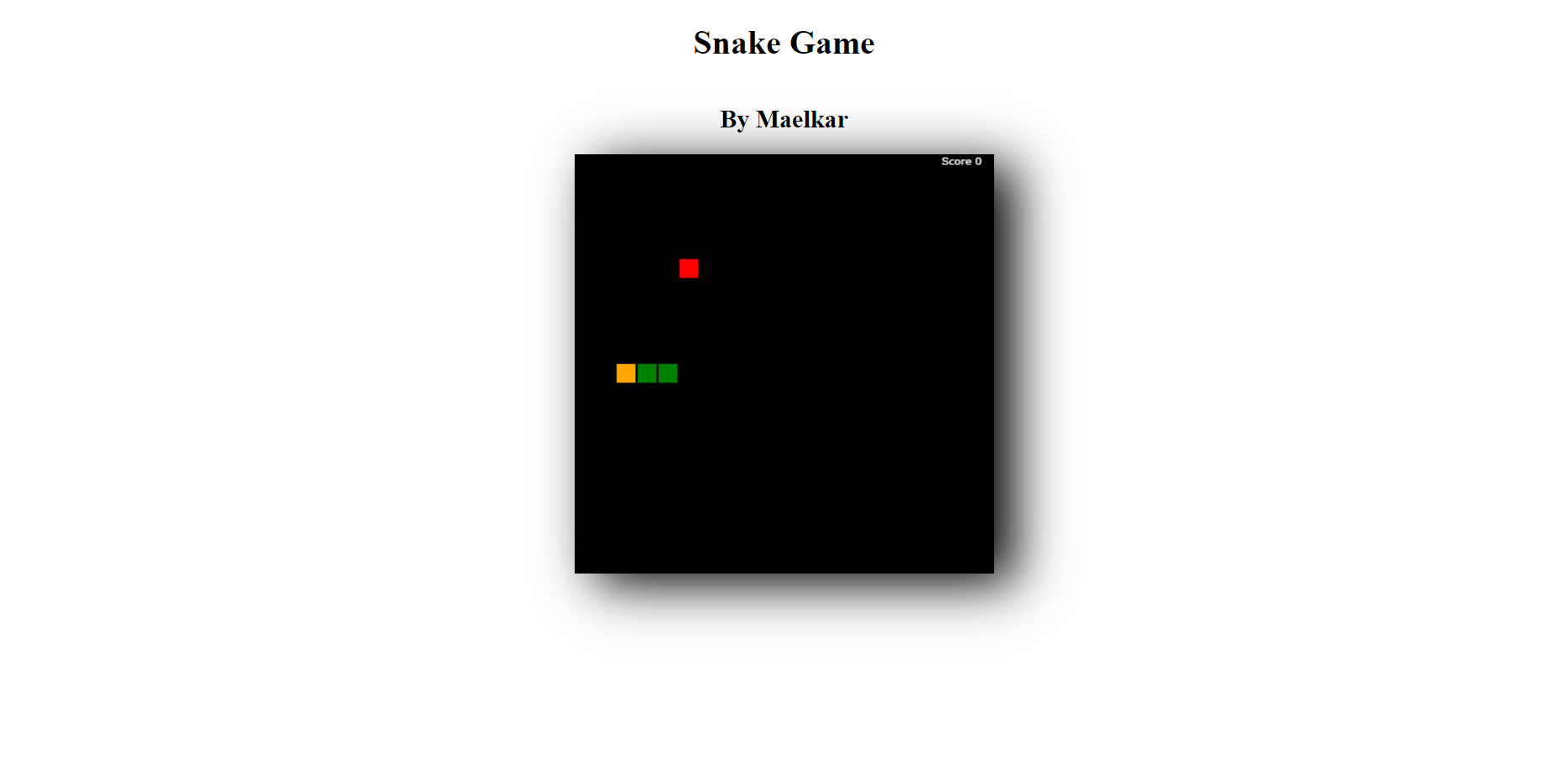 Github Maelcar Snake Game Snake Game