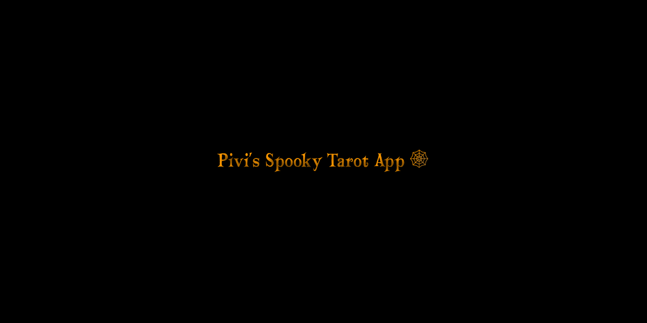 GitHub - pivilartisant/spookyTarot: Tarot themed halloween mini app