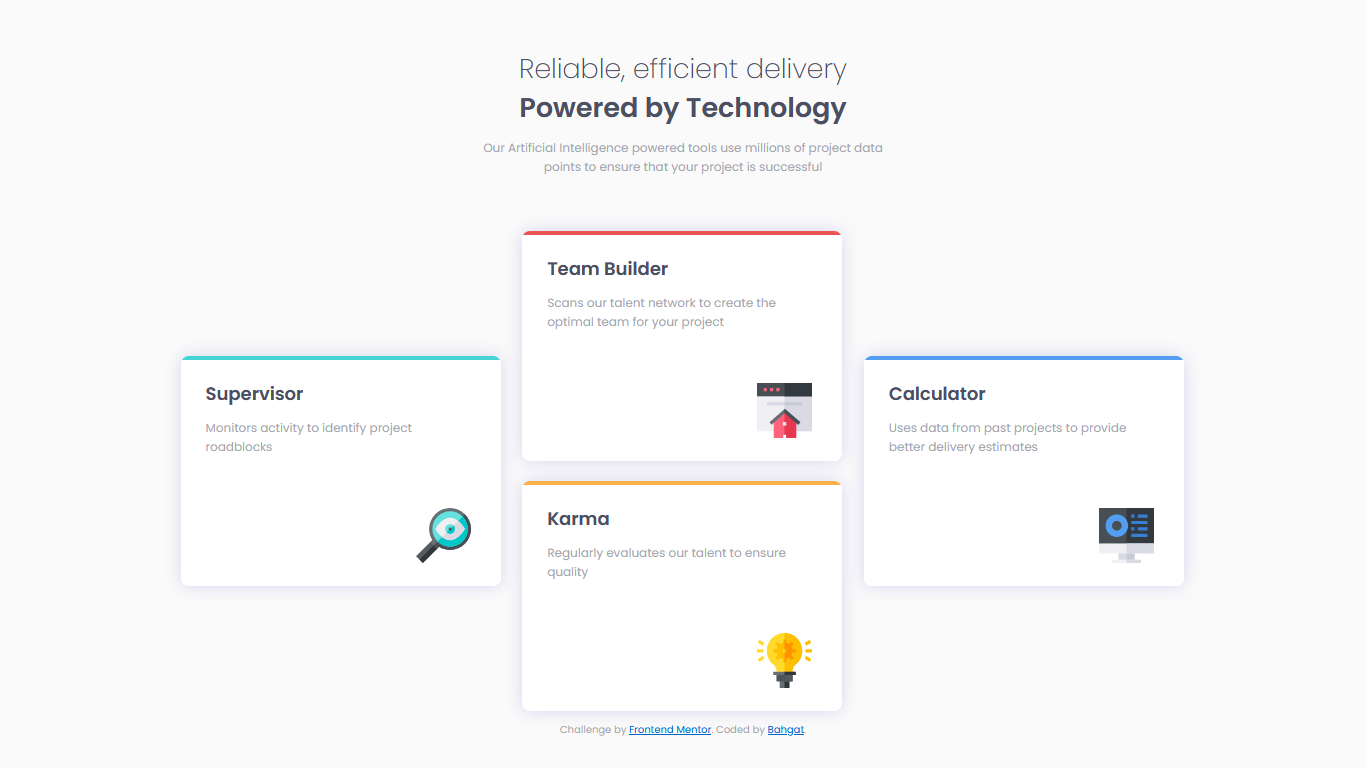 GitHub - Bahgt/4cards: this my first challange from Front End Mentor website