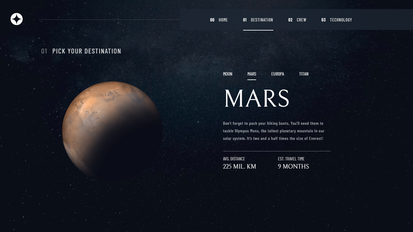 GitHub - otizgit/Space-Tourism-Website