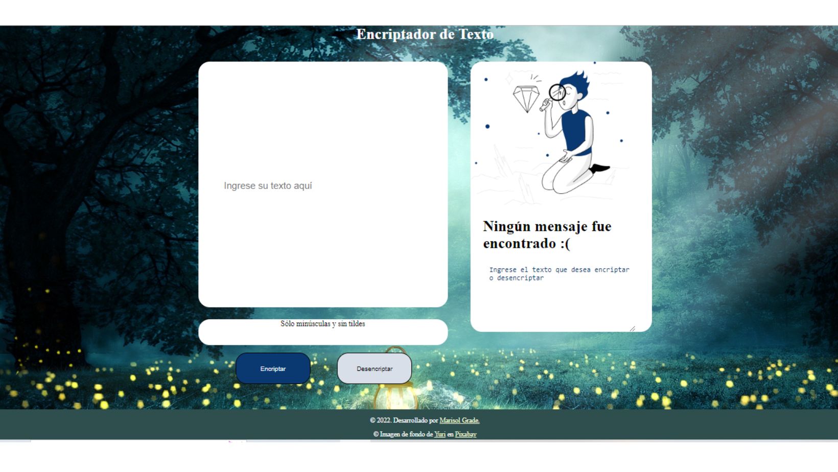 GitHub - margrade/margrade.github.io: Proyecto creado para el challenge: Encriptador, de ONE ...