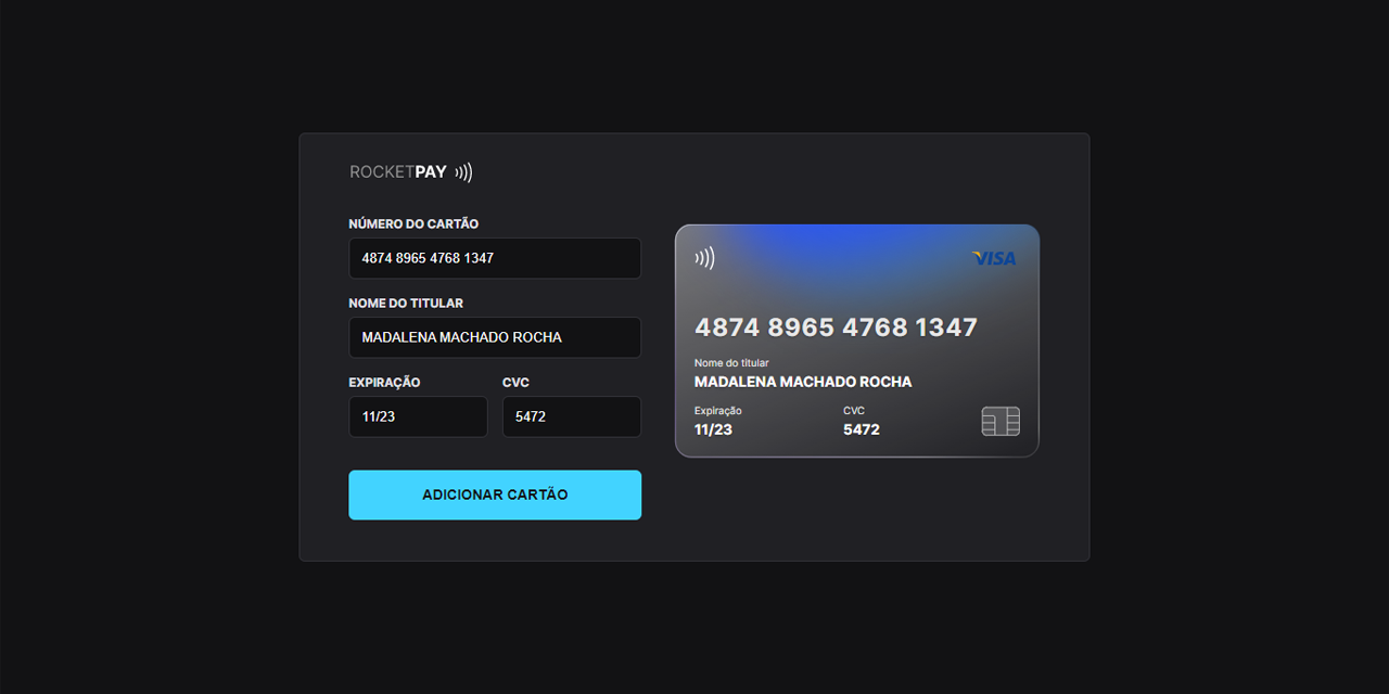 GitHub - madalena-rocha/rocketpay: Formulário de uma carteira digital de um sistema de pagamento ...