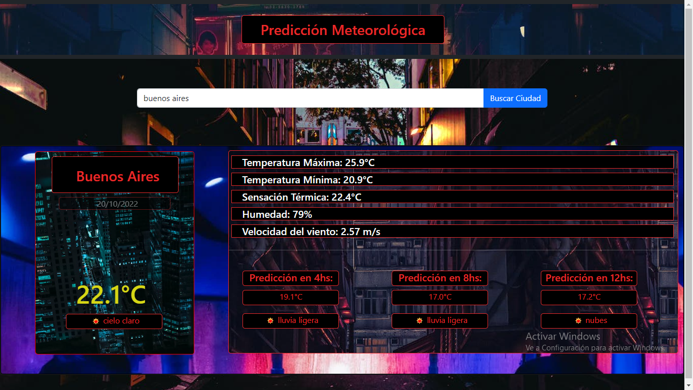 GitHub - willyPhelan/APP-del-Clima: App del Clima desarrollada en React, conectada a dos Apis ...
