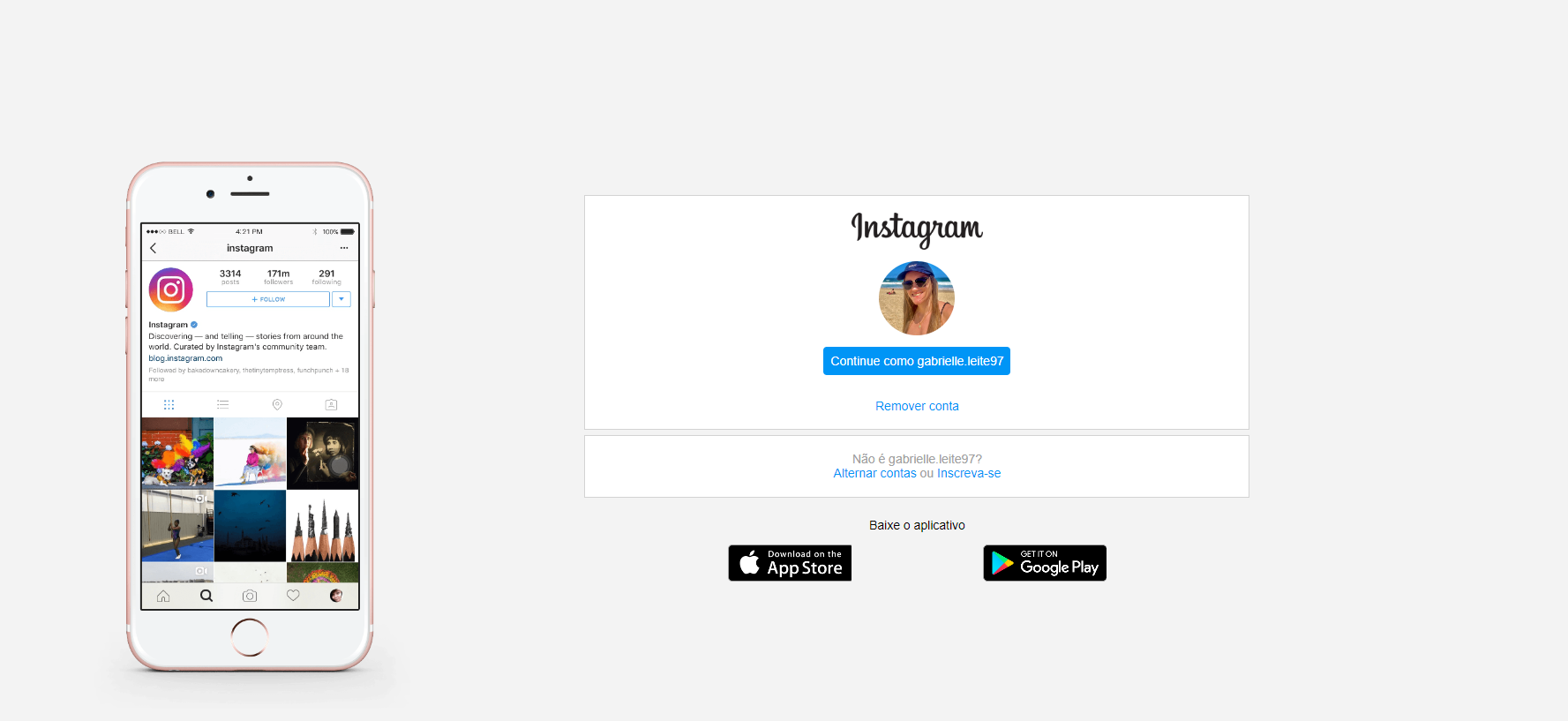 GitHub - gabrielleleitej/Login.Instagram: Recriação da página de login ...