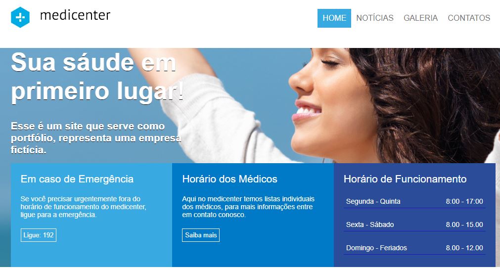 GitHub - ferraotec/MediCenter: Site responsivo simulando uma clínica medica. Fins acadêmicos.