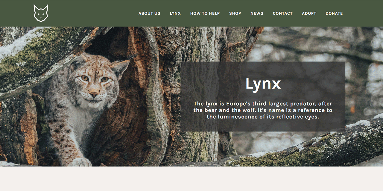GitHub - Tehos/lynx-den: This is a website created by me for an imaginary organisation that ...