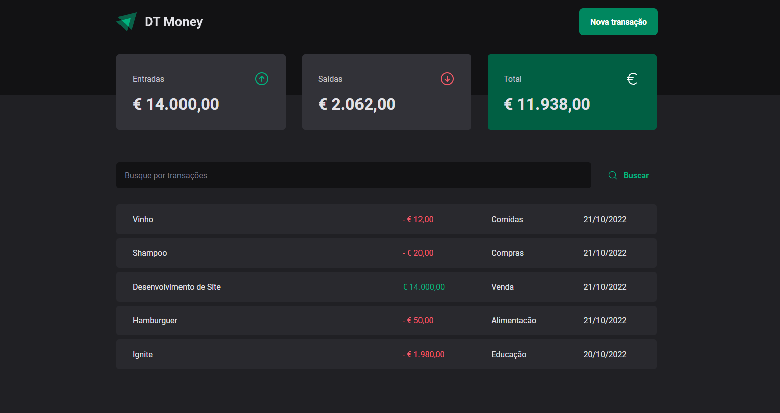 GitHub - npribeiro/dt-money