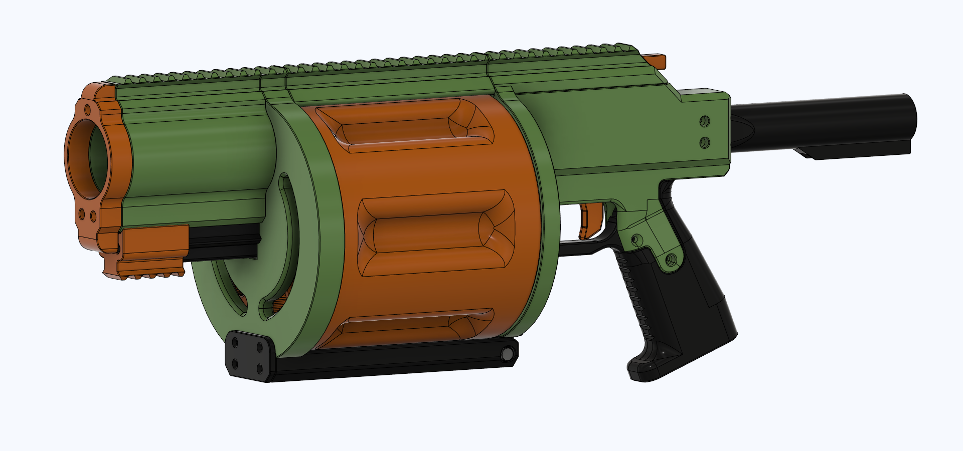 GitHub - Sillybutts/PartyPopper: A revolving grenade launcher using 40MAX Dart shells by ...