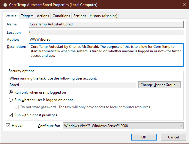 GitHub - Zanphar/Core-Temp-Autostart